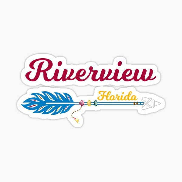 "Riverview Florida Featuring Arrow with Feather" Sticker for Sale by ...