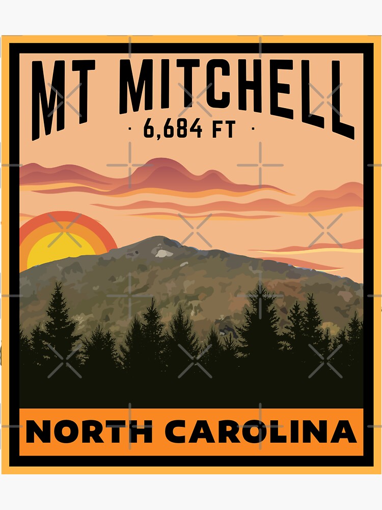 "Mount Mitchell North Carolina" Sticker by Dennis02 | Redbubble