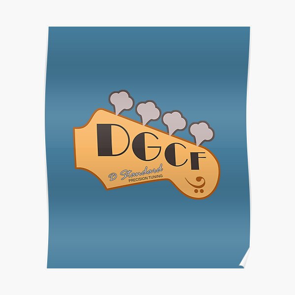 "DGCF D Standard Tuning Bass Guitar Headstock" Poster for Sale by ...