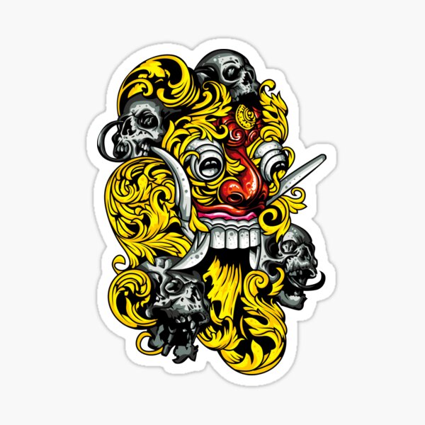 "Balinese Dance Barong Rangda Bali Indonesia" Sticker for Sale by ...