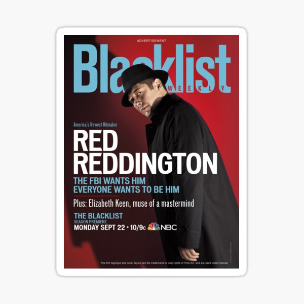 "The Blacklist (#5 of 26)" Sticker by rossadrienne | Redbubble