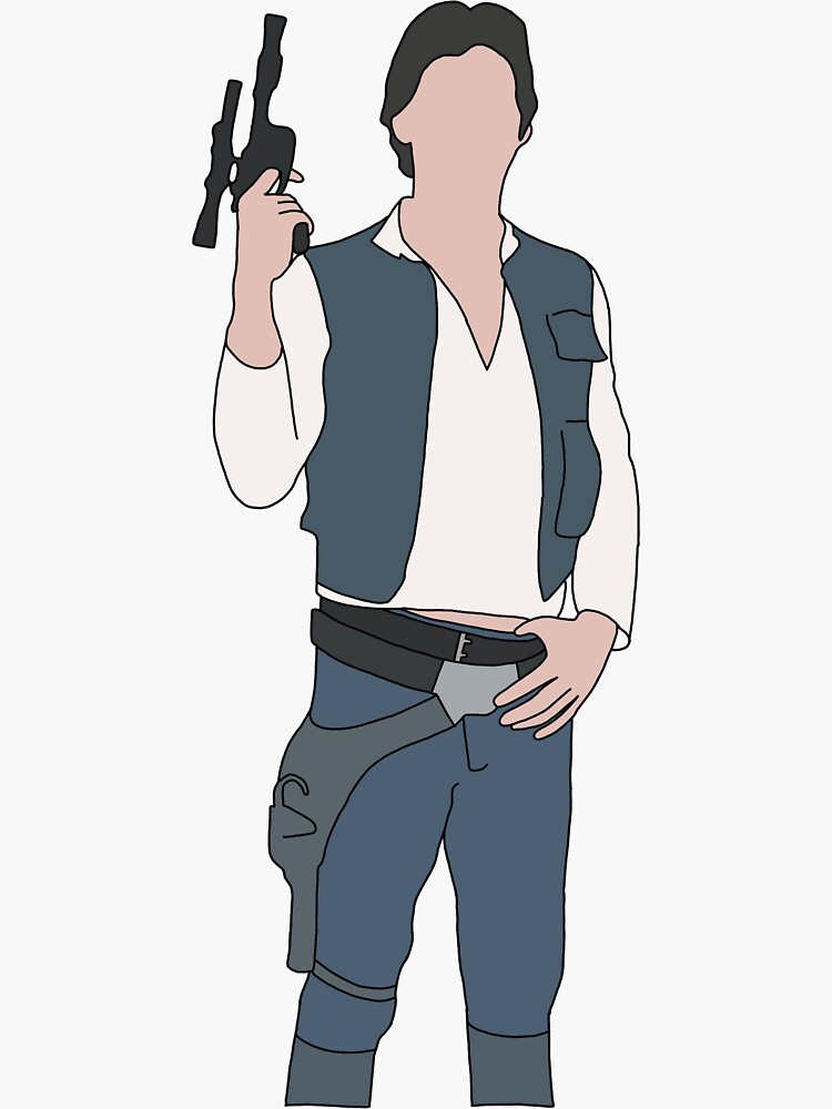 "Han Solo posing for the cameras" Sticker for Sale by AnnieDutchy15 ...