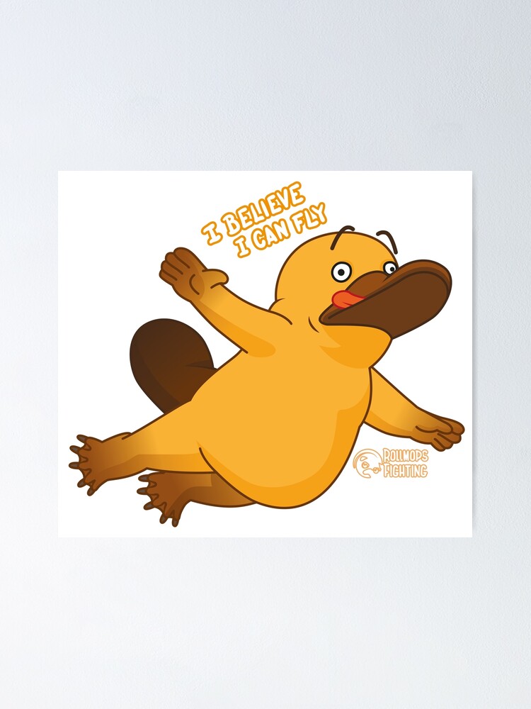 "Flying Platypus" Poster for Sale by RollmopsFight | Redbubble