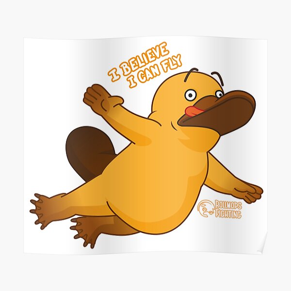 "Flying Platypus" Poster for Sale by RollmopsFight | Redbubble
