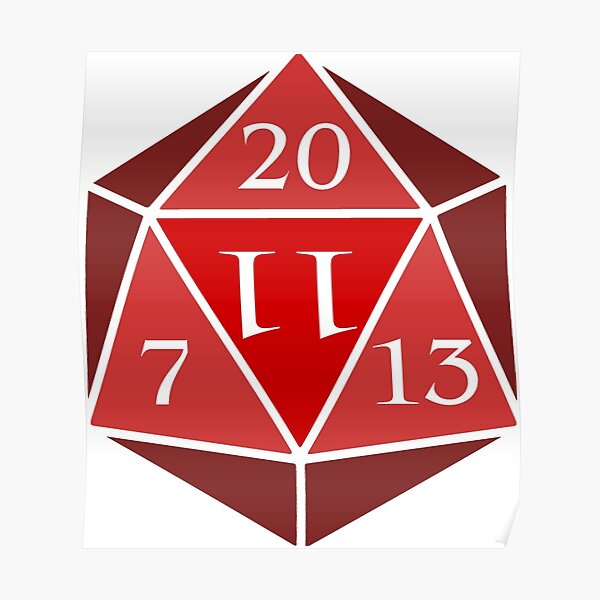 "Stranger Things D20" Poster by Azrael1079 | Redbubble