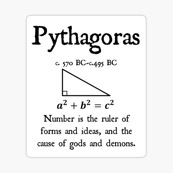 "Pythagoras-Zitat Pythagorean Theorem Proof Vintage Math Design auf ...