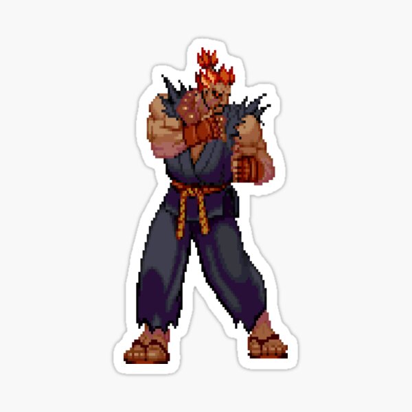 "Akuma Stance SF3" Sticker for Sale by ropified | Redbubble