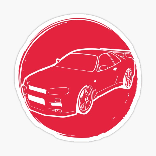 " Red Sun Nissan Skyline GT-R JDM Drift tokyo petrol head japan nippon ...