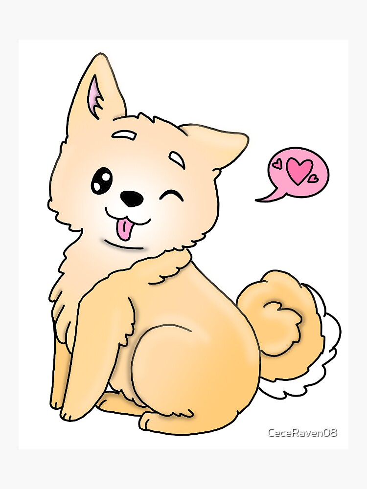 "cute chiba inu" Sticker by CeceRaven08 | Redbubble