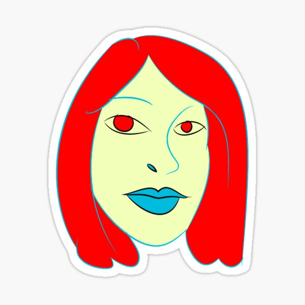 "Woman's face" Sticker for Sale by dragana909 | Redbubble