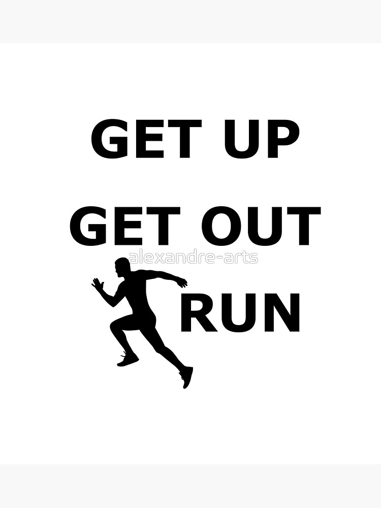 "Get up get out run 2" Sticker by alexandre-arts | Redbubble