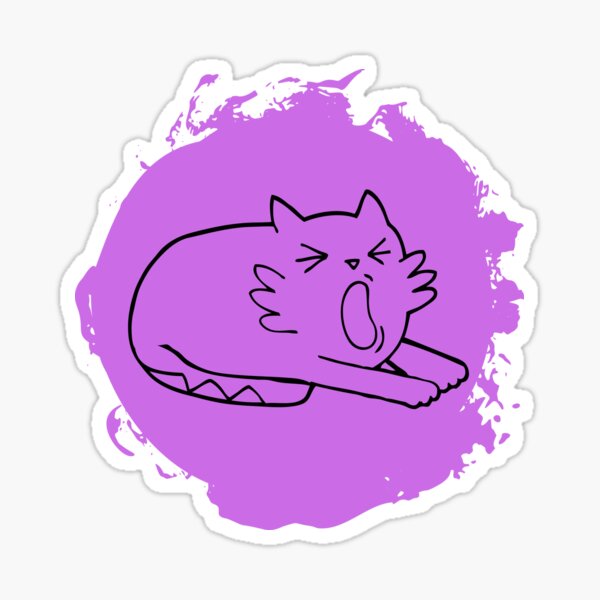 "Cat Yawn" Sticker for Sale by btstudio | Redbubble