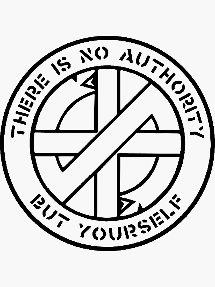 "There Is No Authority" Sticker for Sale by grecoisira | Redbubble
