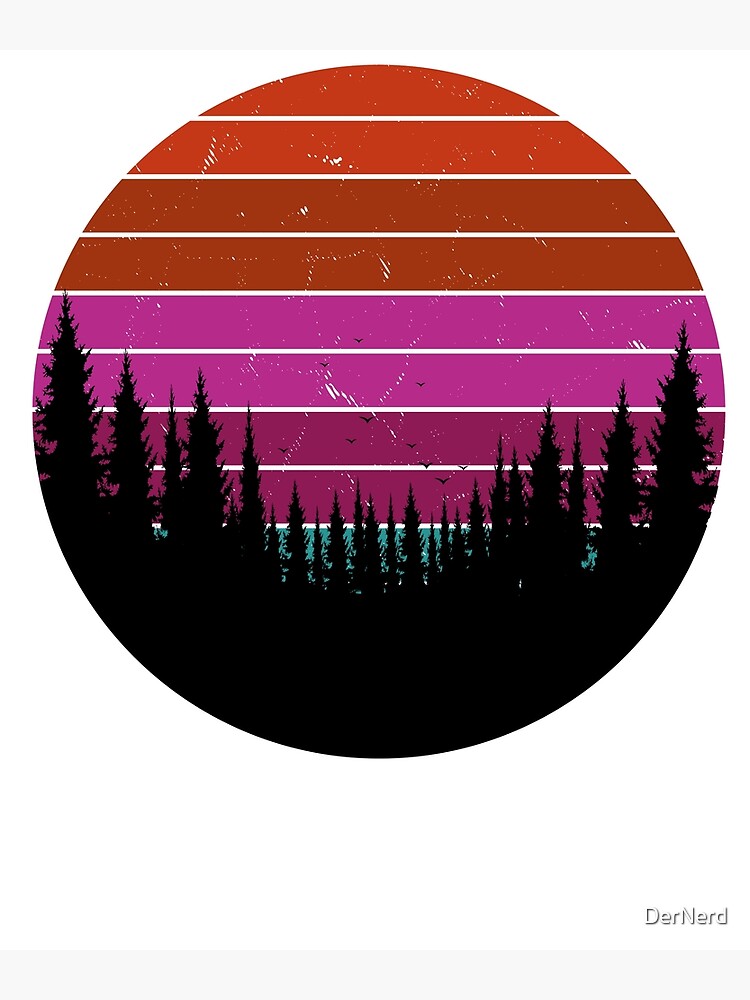 "Synthwave forest retro sun synth vintage 80s 90s" Poster for Sale by ...