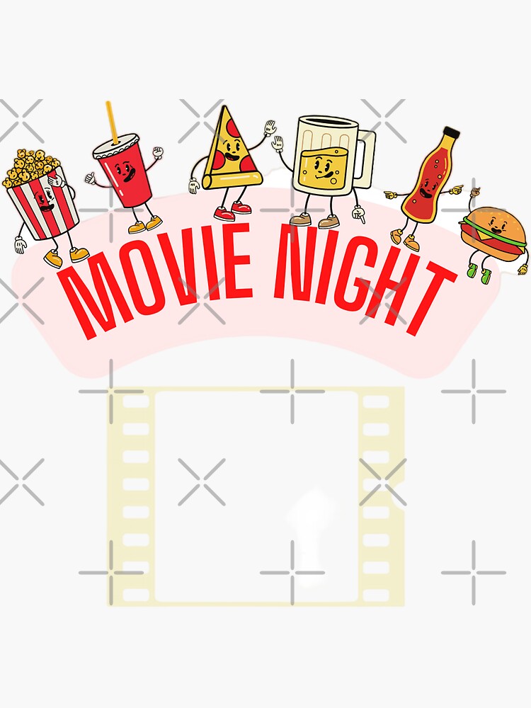 "Movie night" Sticker by behighonlife | Redbubble