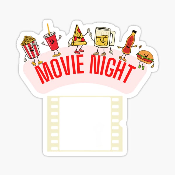 "Movie night" Sticker by behighonlife | Redbubble