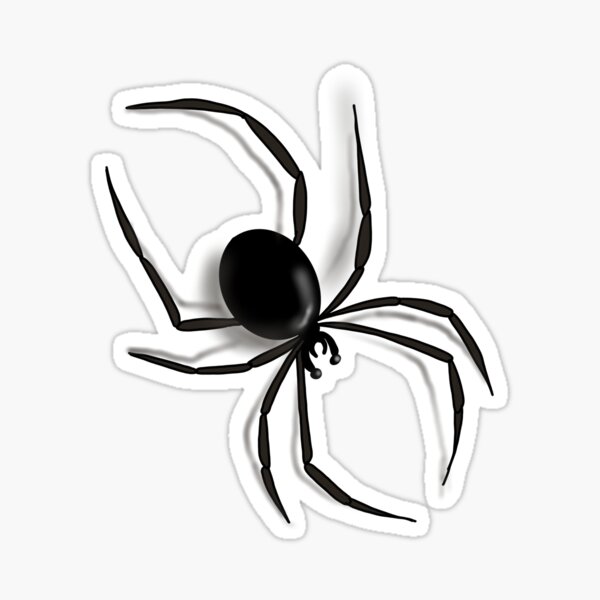 " Black Spider" Sticker for Sale by MissDubehs | Redbubble