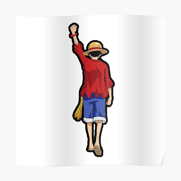 "Luffy Arms Up" Poster for Sale by Aokiri | Redbubble
