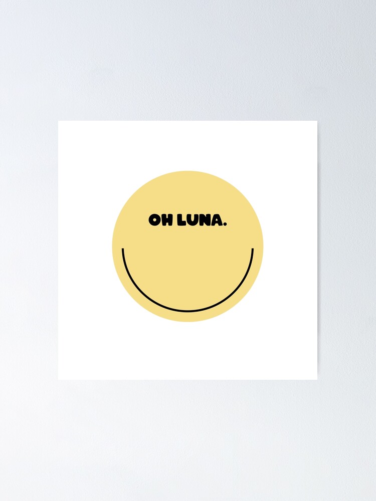 "A Luna Smile | Yellow Mischievous Smiley Face" Poster for Sale by ...