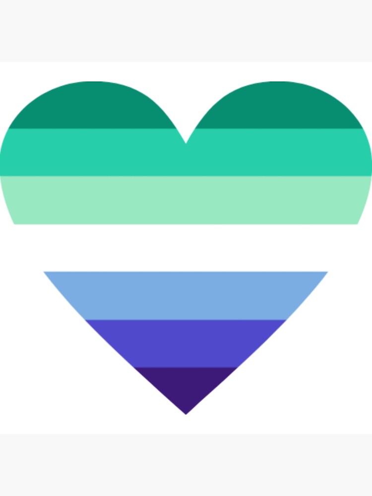 "heart shaped gay men pride flag" Poster by BThingies | Redbubble