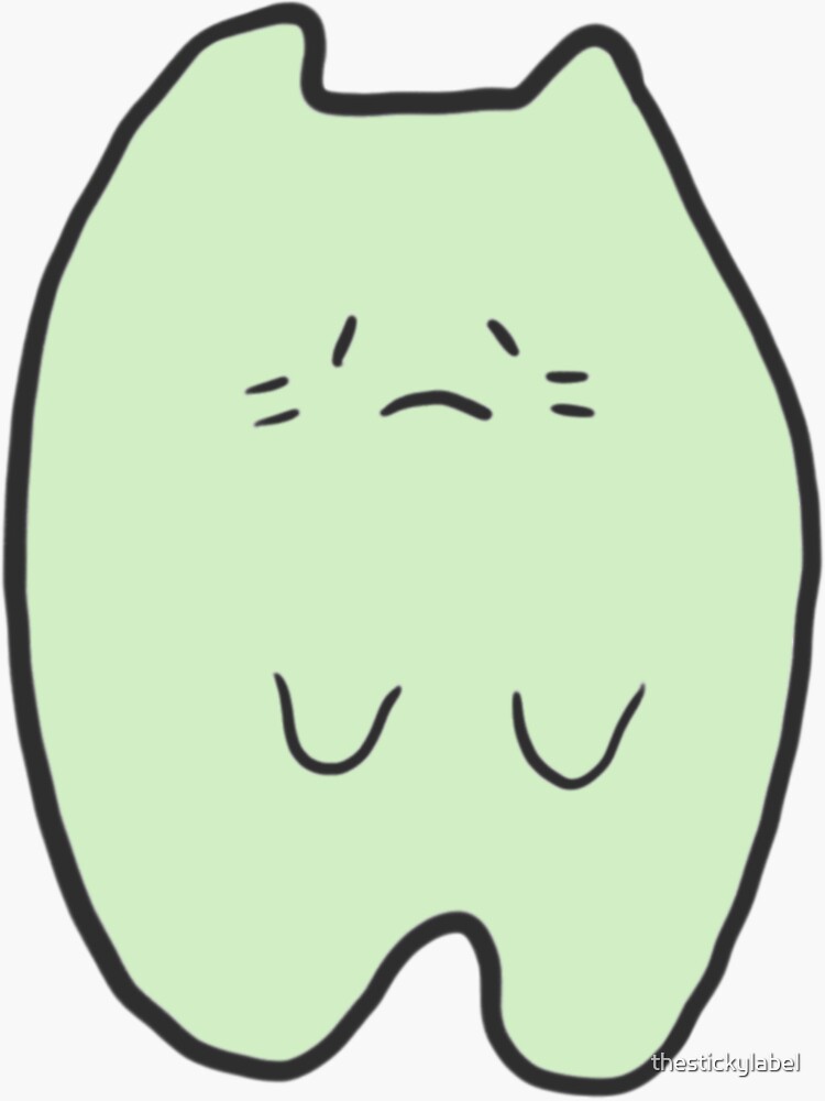 Sad Blob Sticker For Sale By Thestickylabel Redbubble