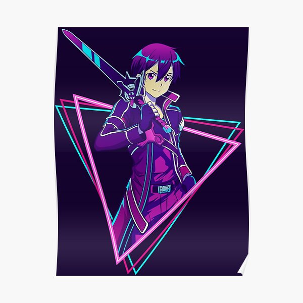 "sword art online anime - Kirito" Poster by Mounir-fathy | Redbubble