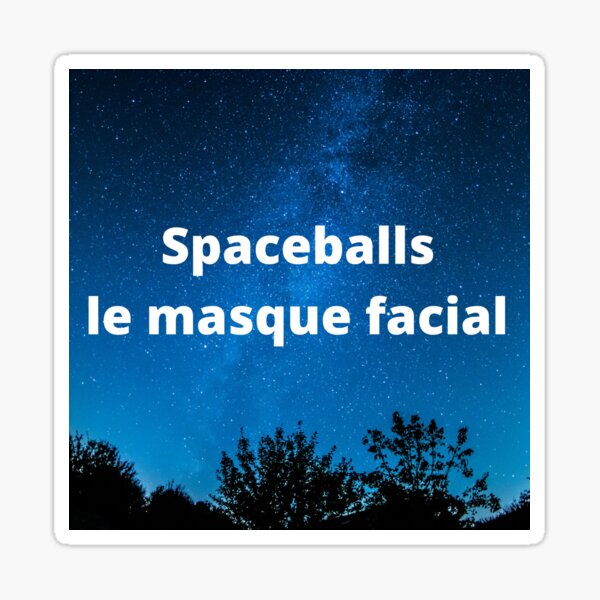 "Spaceballs the face mask" Sticker by gaarabradshop | Redbubble