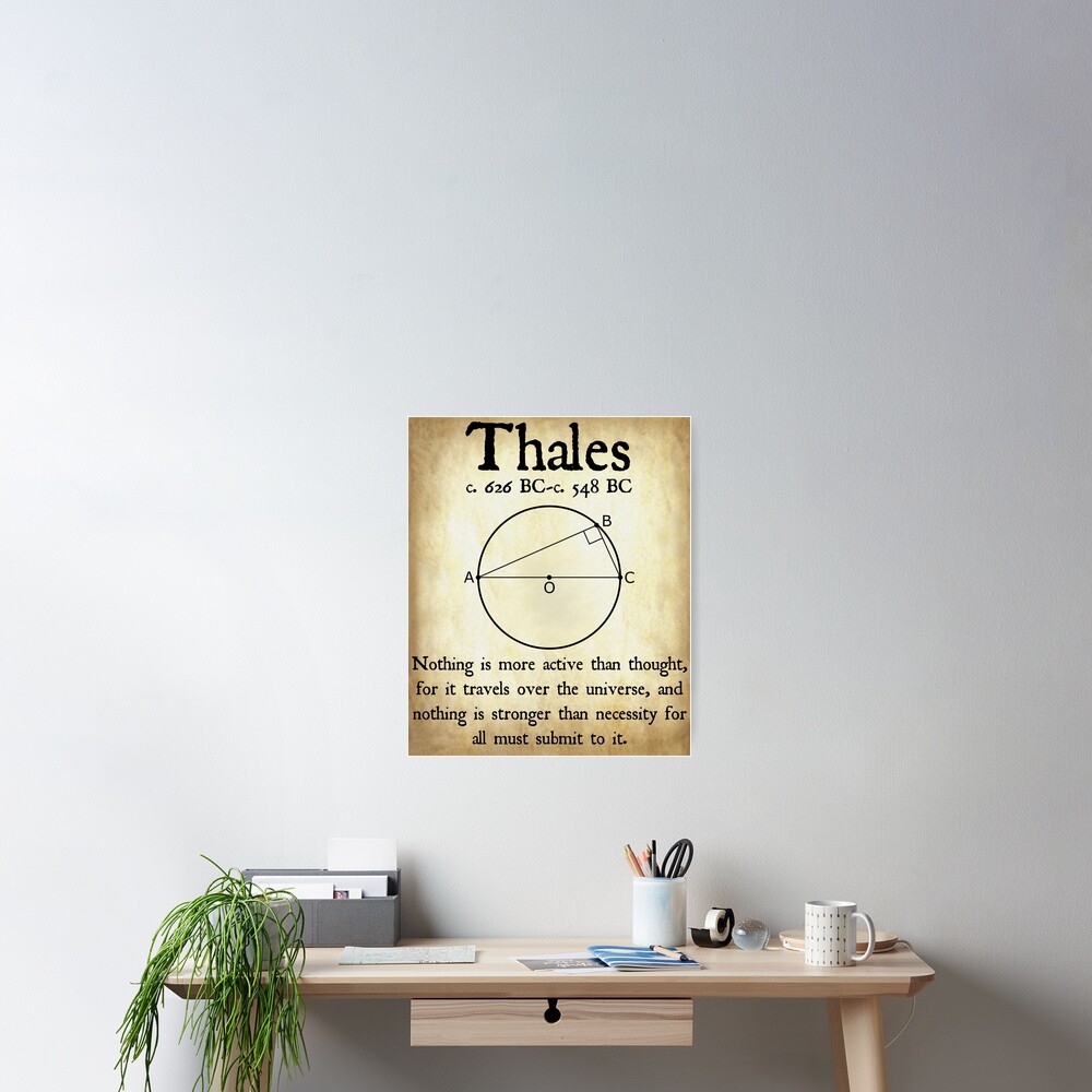 "Thales-Zitat Thales Theorem-Geometrie-Vintager Mathe-Entwurf auf ...