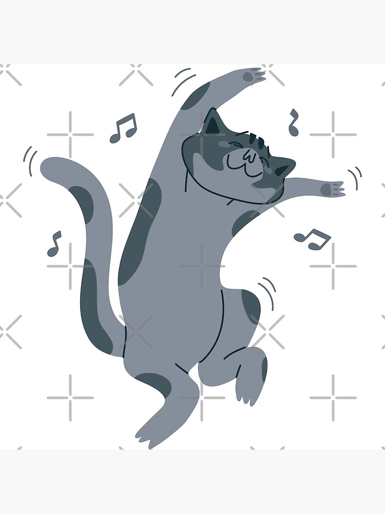 "Cute Kitty Cat | Dancing Cat" Poster for Sale by LilysDesignShop ...