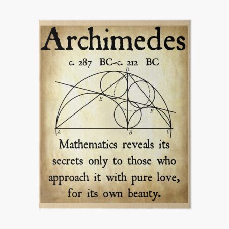 "Archimedes Quote Archimedean Circles Geometry Vintage Math Design on ...