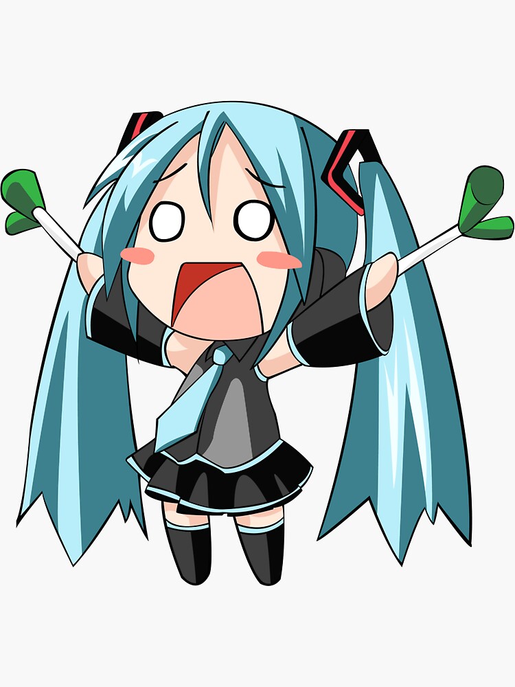 "Hatsune Miku Scream" Sticker for Sale by FribFrog | Redbubble