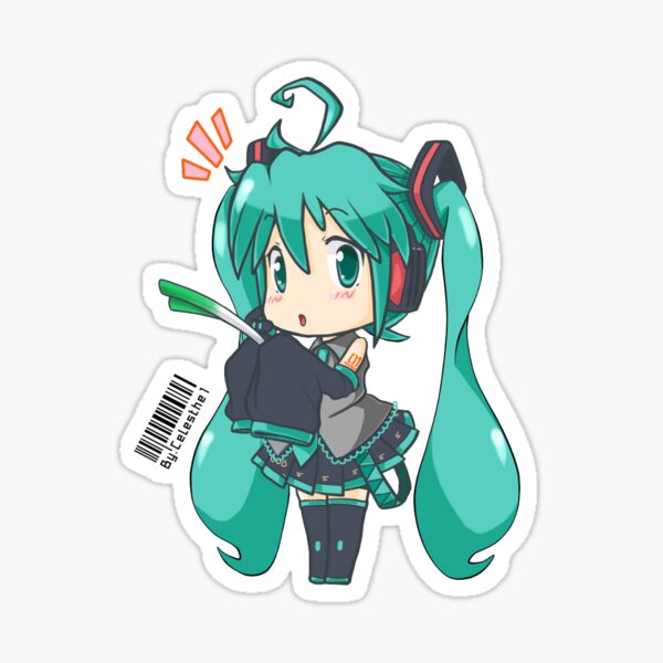 "Hatsune Miku" Sticker for Sale by FribFrog | Redbubble
