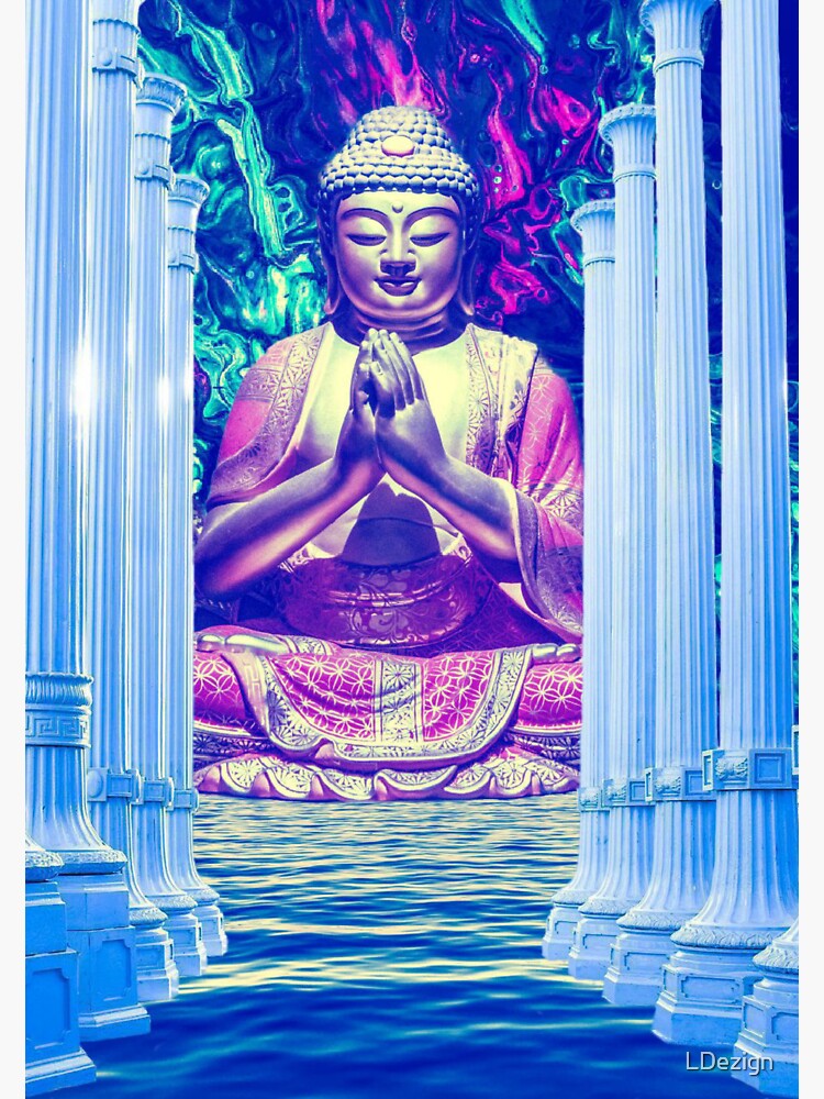 "The Floating Buddha " Sticker by LDezign | Redbubble