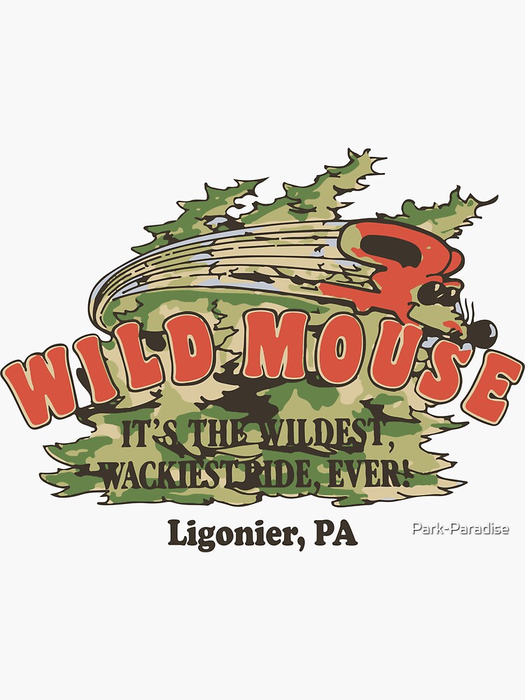 "Idlewild Wild Mouse " Sticker for Sale by Park-Paradise | Redbubble