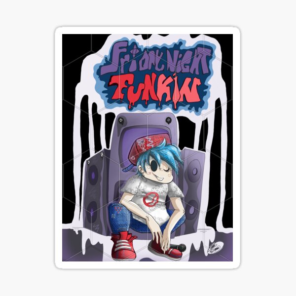 "Friday Night Funkin Boyfriend fanart" Sticker for Sale by Basiasiasia ...