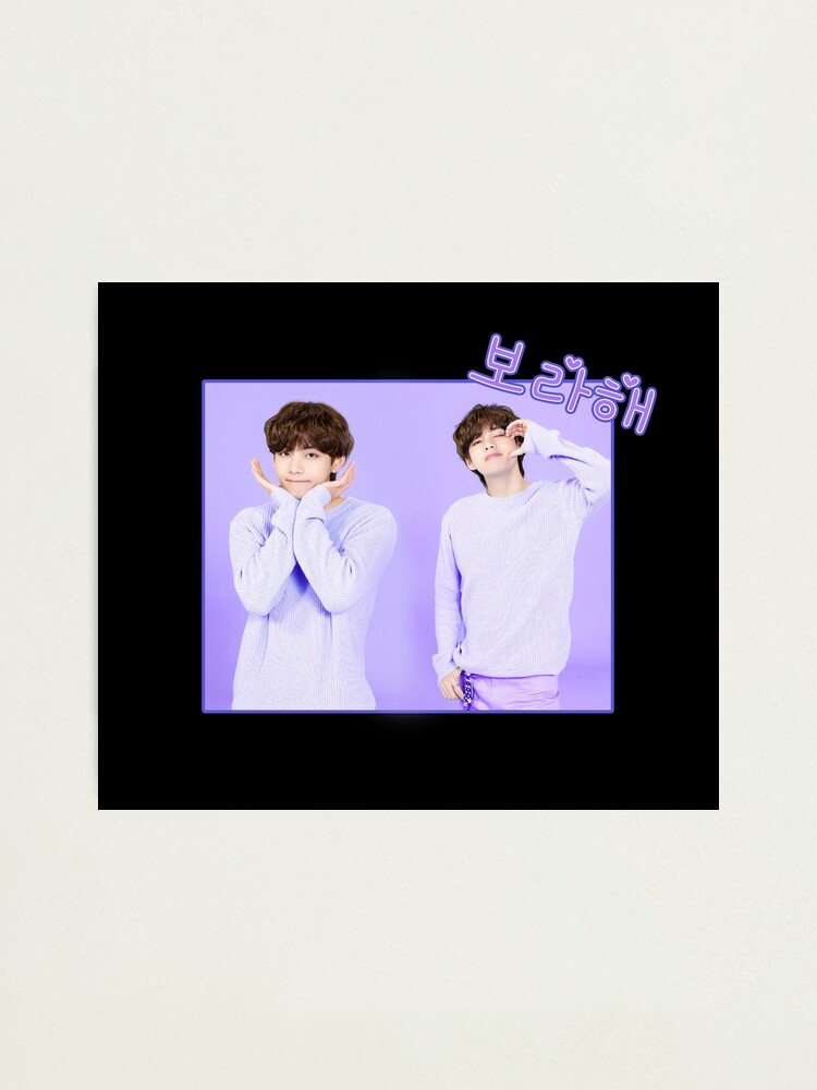 "BTS - taehyung - i purple you - borahae " Photographic Print for Sale ...