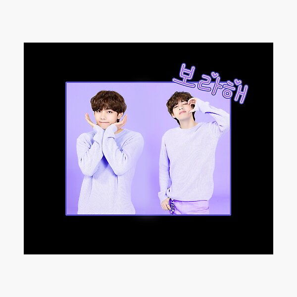 "BTS - taehyung - i purple you - borahae " Photographic Print for Sale ...