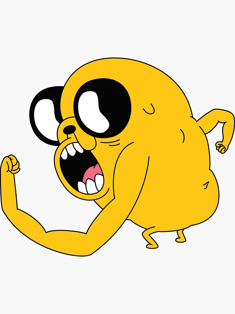 "Jake Angry | Jake the Dog" Sticker by facegm | Redbubble
