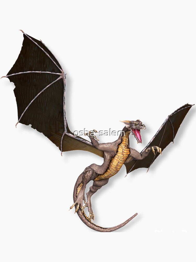 "dinosaur, flying dinosaur" Sticker by osha-salem | Redbubble