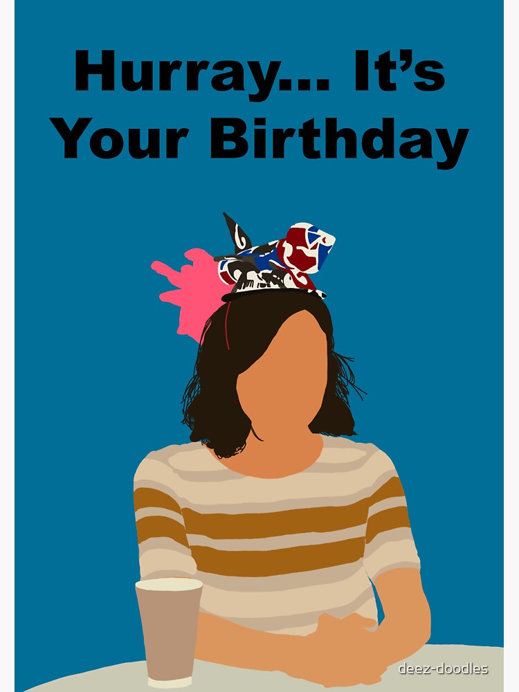 "April Ludgate Birthday Card Parks and Rec" Sticker for Sale by deez ...