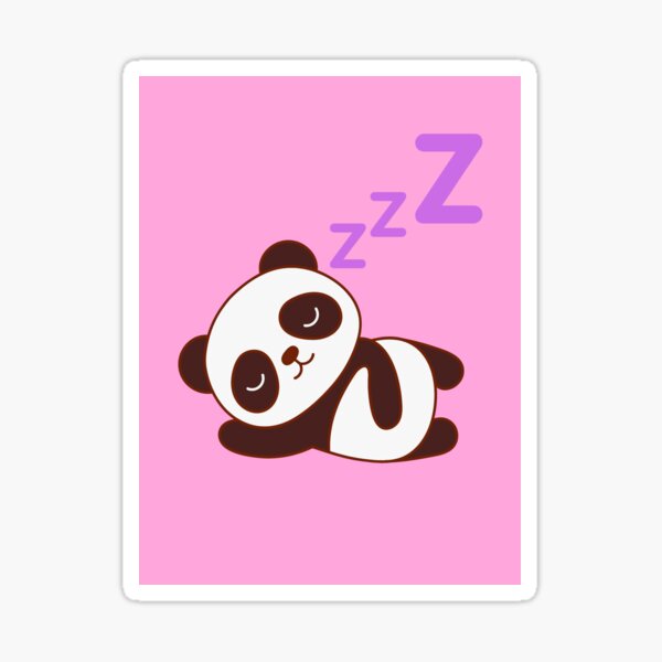 "Sleepy Panda" Sticker for Sale by Adorablecrafts | Redbubble