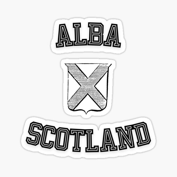 "ALBA SCOTLAND - College Font and Crest Design" Sticker for Sale by ...