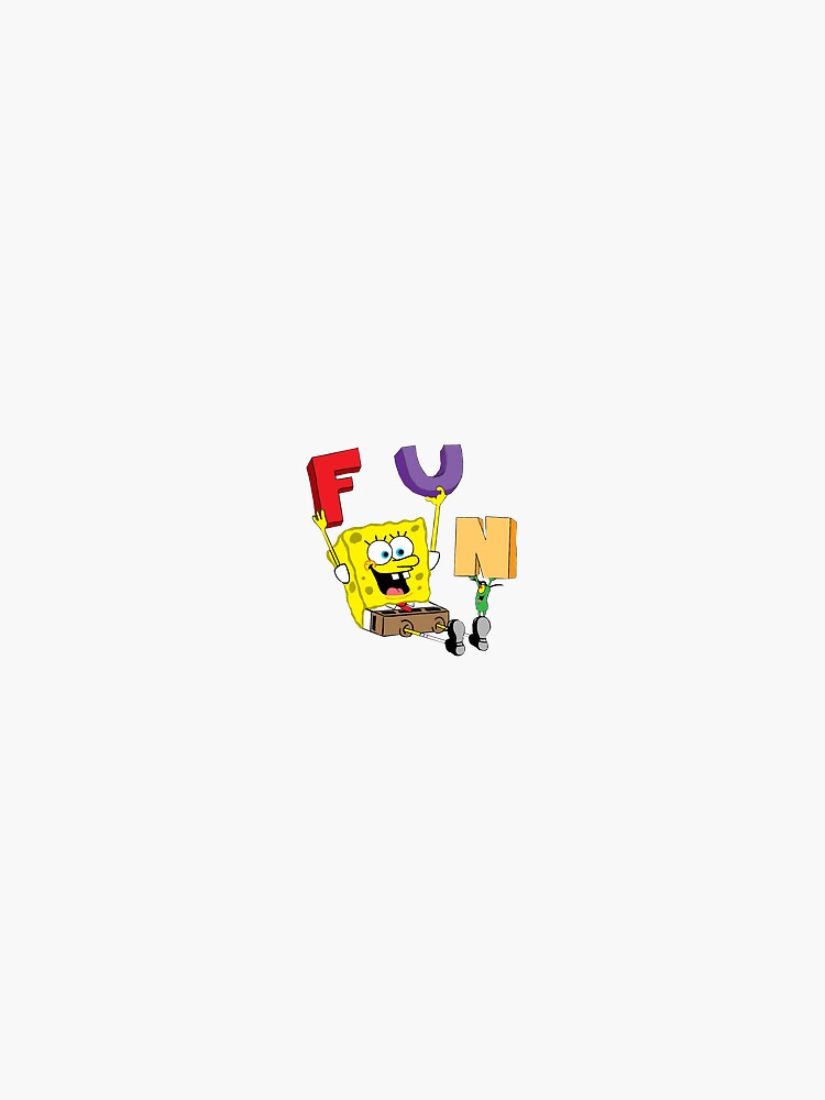 "F. U. N. Spongebob" Sticker for Sale by lupihaylee | Redbubble