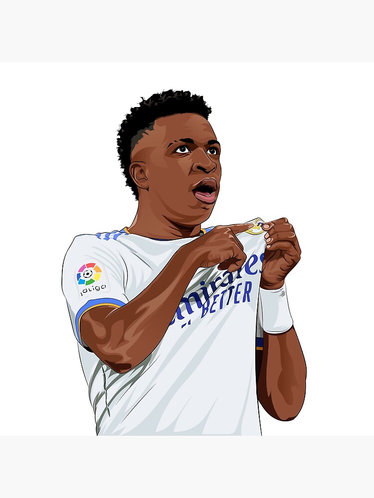"Vinicius JR cartoon drawing" Poster for Sale by PNArt20 | Redbubble