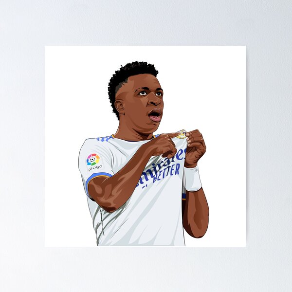 Poster for Sale mit "Vinicius JR Cartoon-Zeichnung" von PNArt20 | Redbubble