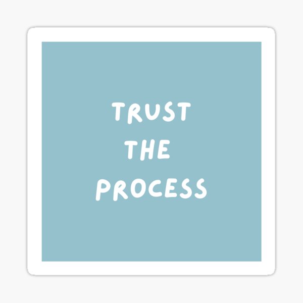 "Trust the process" Sticker for Sale by MaryOvis | Redbubble