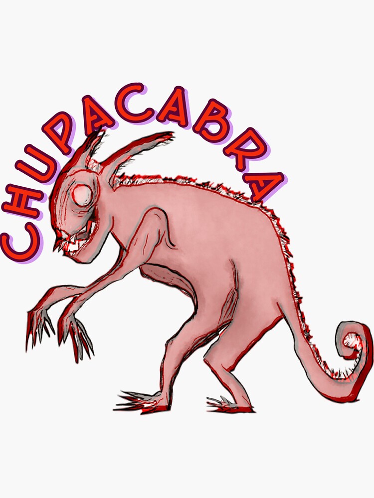 "Red chupacabra" Sticker by Normanbates13 | Redbubble