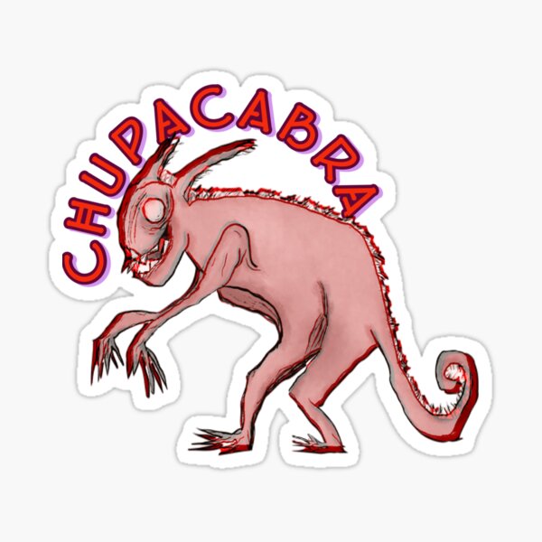"Red chupacabra" Sticker by Normanbates13 | Redbubble