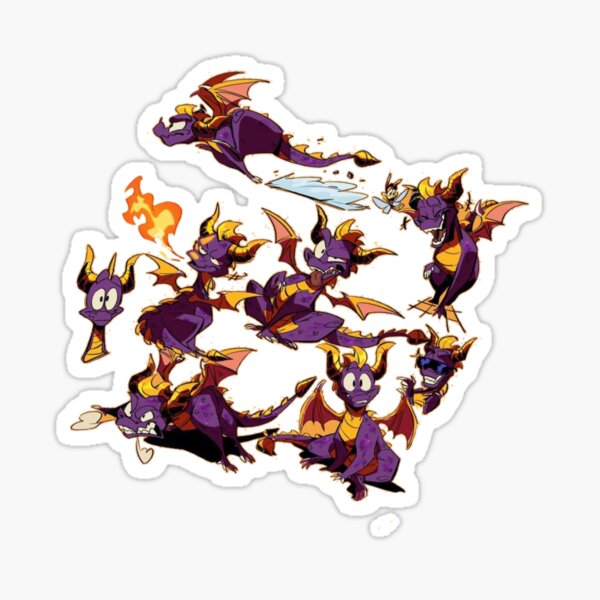 " Spyro the dragon" Sticker for Sale by Best4u7 | Redbubble