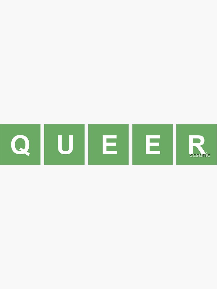 "Queer Wordle Puzzle Game Single Row Design" Sticker for Sale by ...